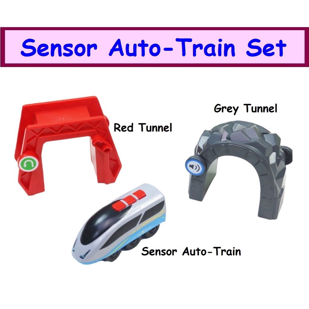 Wooden Train Track {Sensor Auto-Train Set} Railway Accessories ...