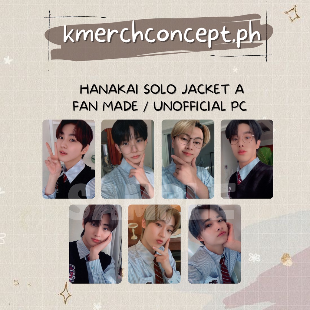 ENHYPEN HANAKAI SOLO JACKET FANMADE PC ( PVC / PAPER TYPE ) | Shopee ...