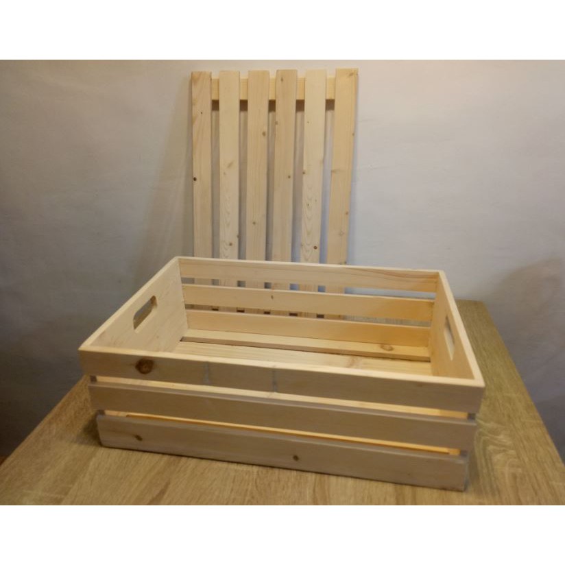 Size 18 x 12 x 6 inches Wood Crates with Cover Varnish White Walnut ...