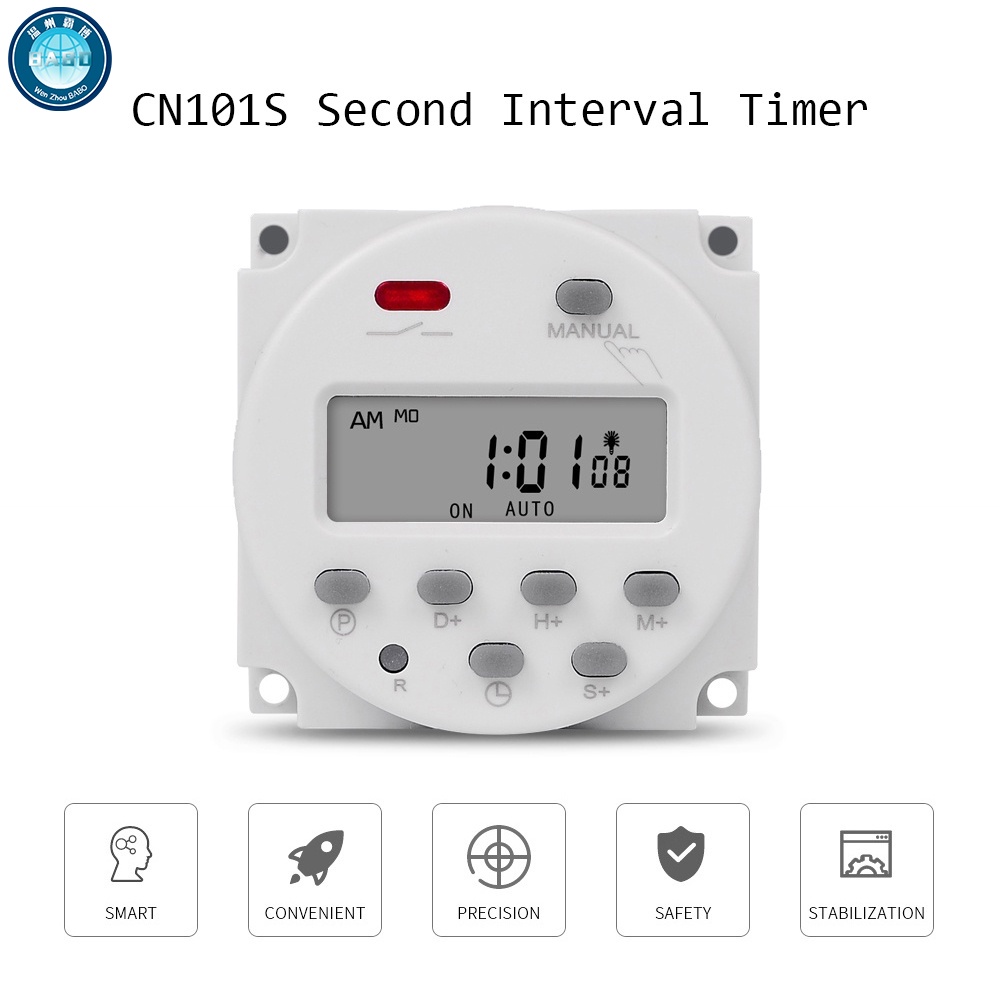 Gaqqee 1 second interval 12v 24v 110v 220v digital led timer switch 7 ...