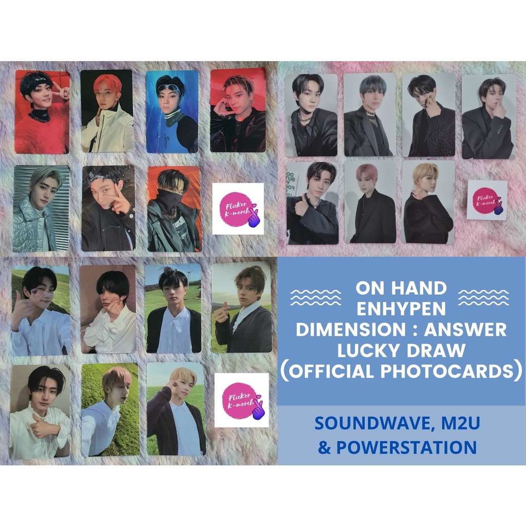 ONHAND - Enhypen - Dimension : Answer - Official Lucky Draw Photocards ...