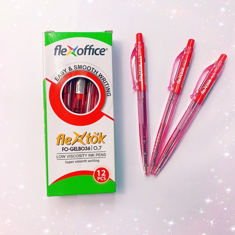 Flextok and Flexstick Ballpen Retractable Easy Smooth Writing 12pcs ...