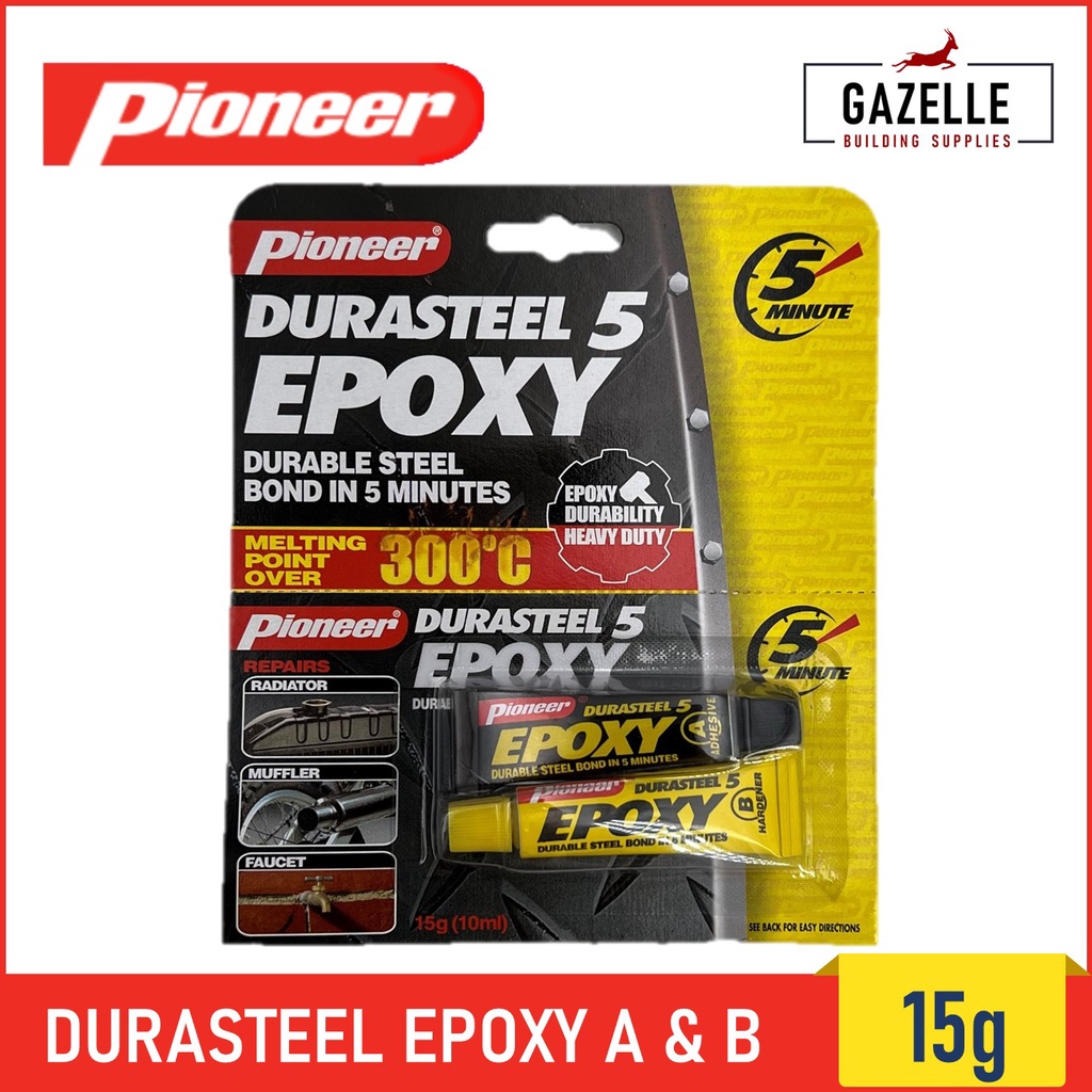 Pioneer Plus Five Clear Epoxy Set A & B 15ml Durasteel Epoxy Set 35g ...