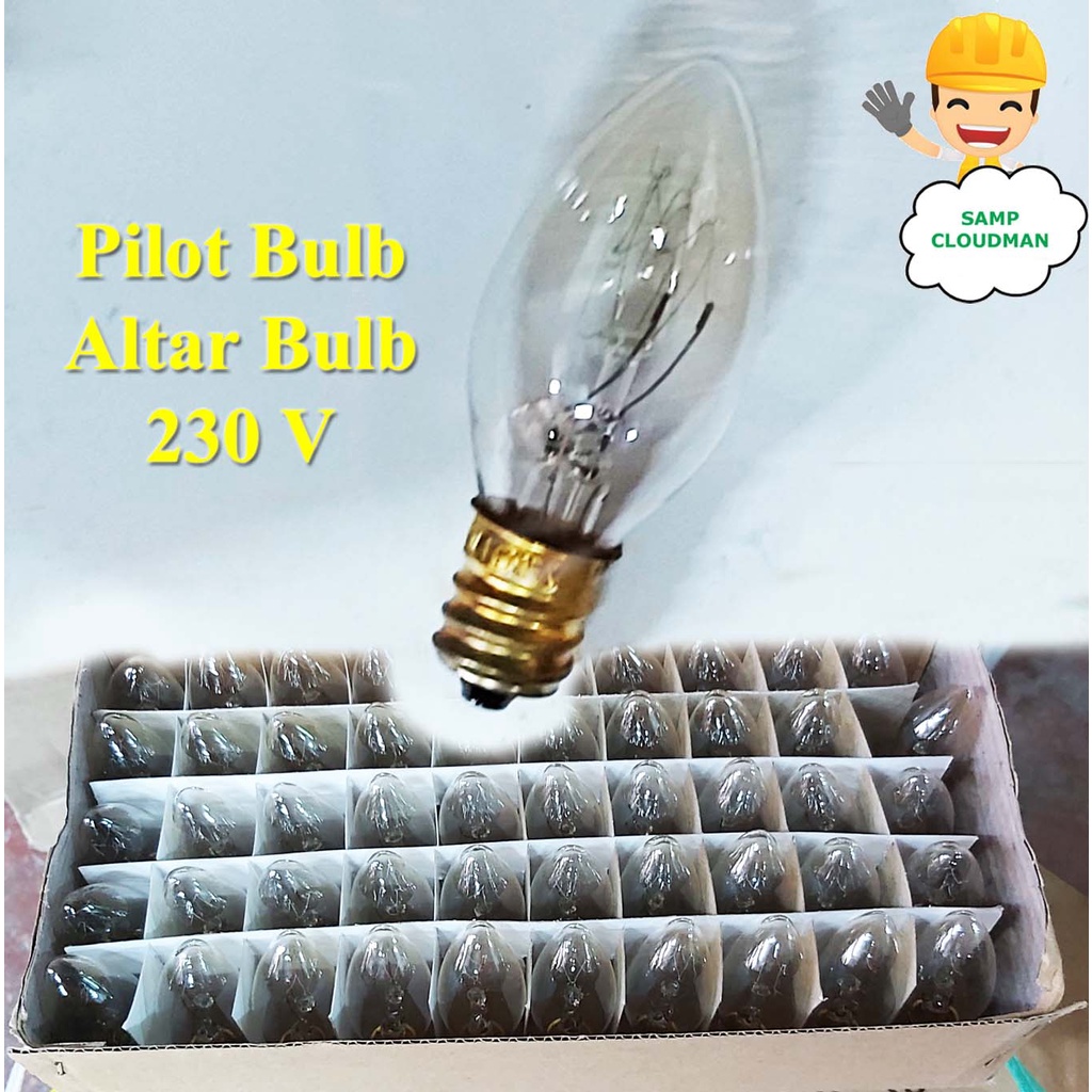 C7 Pilot Bulb E12 Base Altar Bulb 7w / 10w Clear 230V Per Piece ...