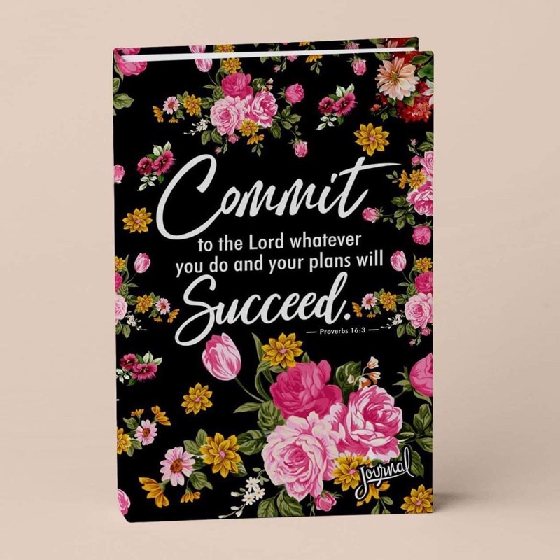 Bible Verses Hardbound Journal - Commit to the Lord | Shopee Philippines