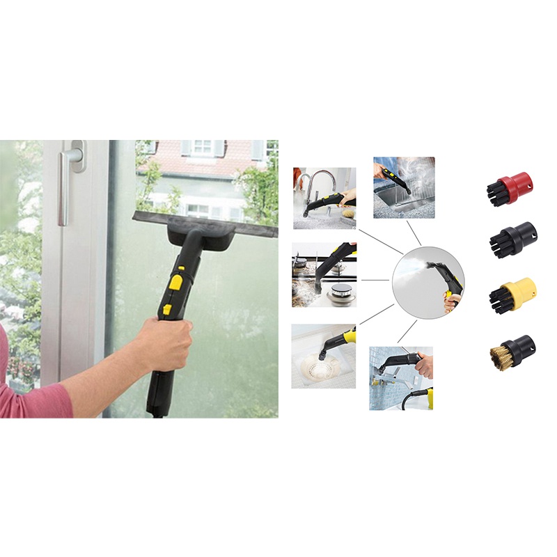 Window Nozzle Scraper Round Brush with Power Nozzle of Steam Engine ...