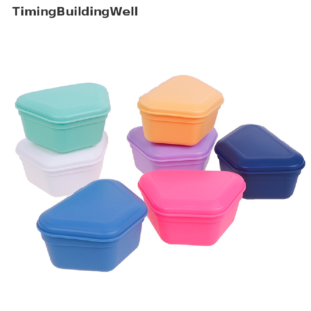 TWPH Denture Box Plastic Denture Bath Case Denture Container False ...