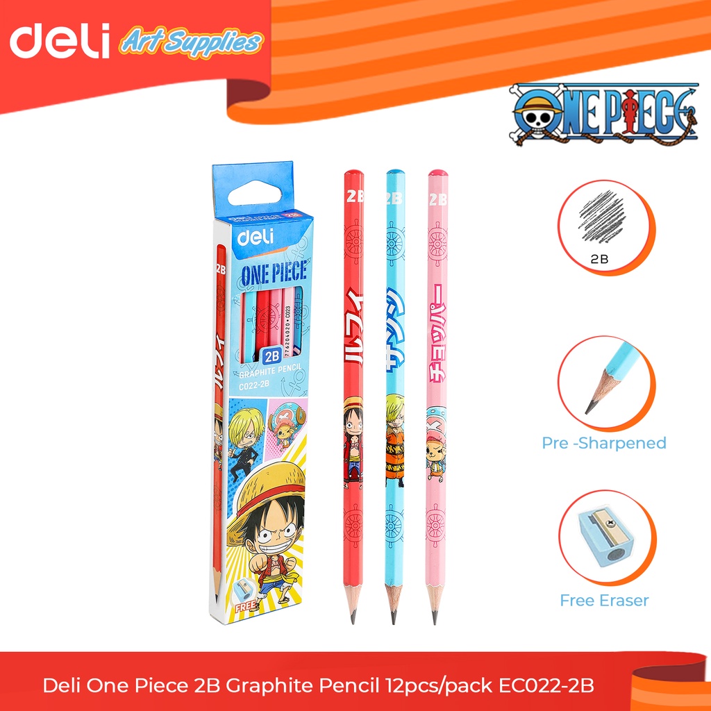 Deli C022-2B One Piece 2B Graphite Pencil 12pcs/pack [79C022-2B ...