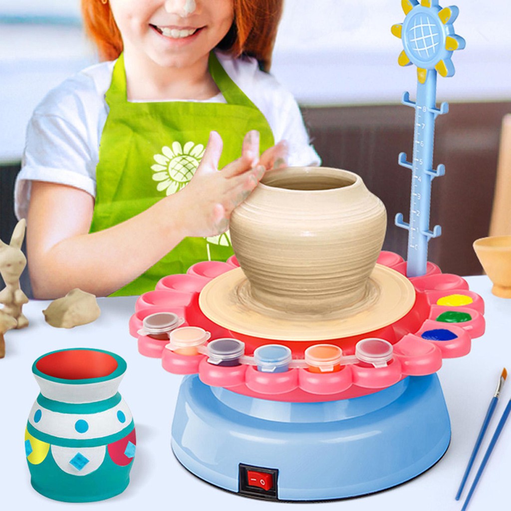 Hju Electric Pottery Wheel Art Craft Kit Arts and Crafts Kids Toys ...