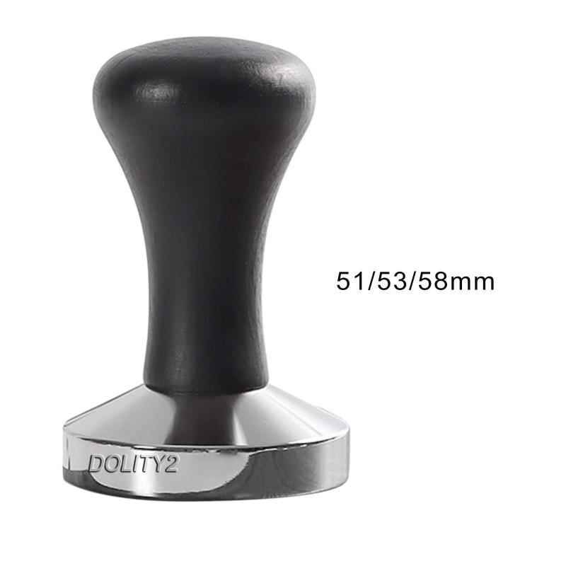 [dolity2] Professional Coffee Tamper Wooden Handle Coffee Powder Hammer ...