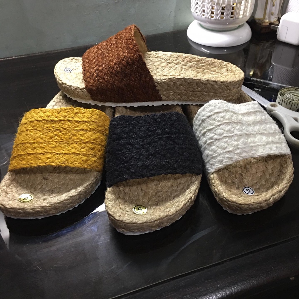 Milan Espadrille/ Abaca Slipper Beach Sandals Liliw Made | Shopee ...