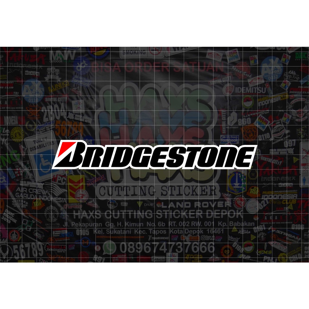 Cutting Sticker Logo Writing Bridgestone Car Motorcycle Size 14cm ...