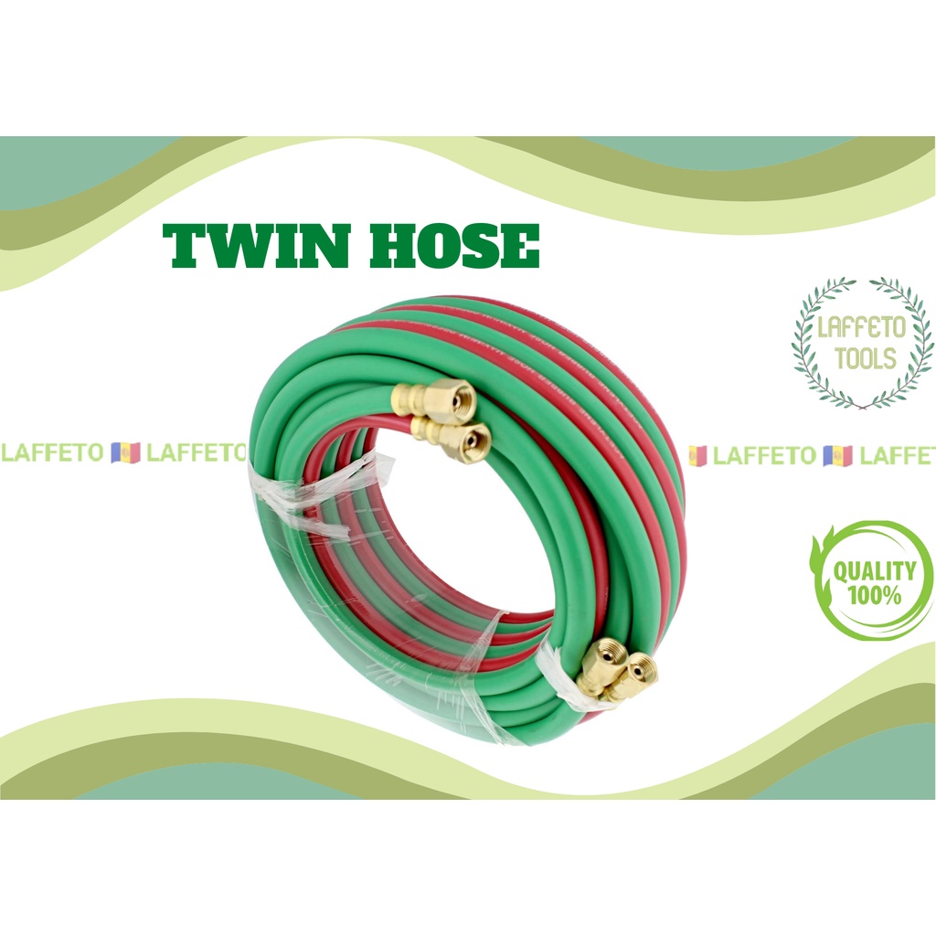 TWIN HOSE WITH FITTINGS 1/4 10 METERS | Shopee Philippines