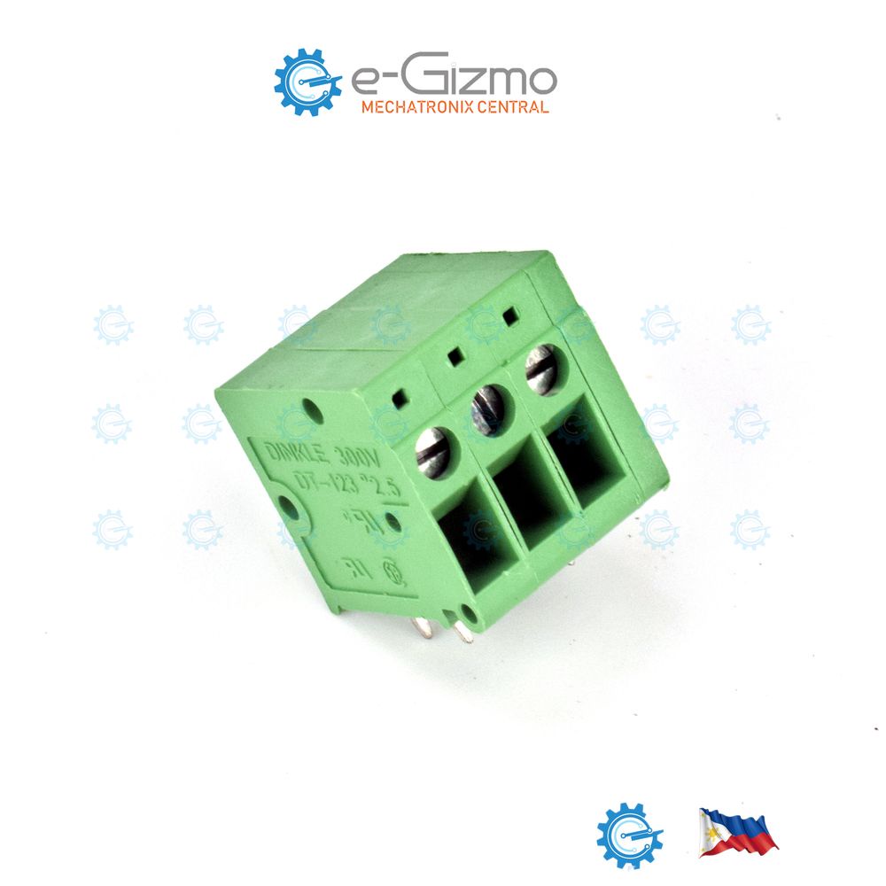 Dinkle PCB Screw Terminal Block 3-way 32A 5mm pitch DT-123 | Shopee ...