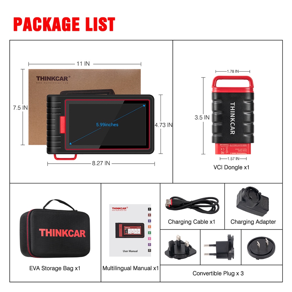 THINKCAR ThinkScan Max 2 Diagnostic Tools Full system Support CANFD 28 ...