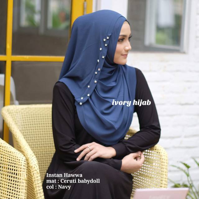 Original IVORY instant hawwa hijab | Shopee Philippines