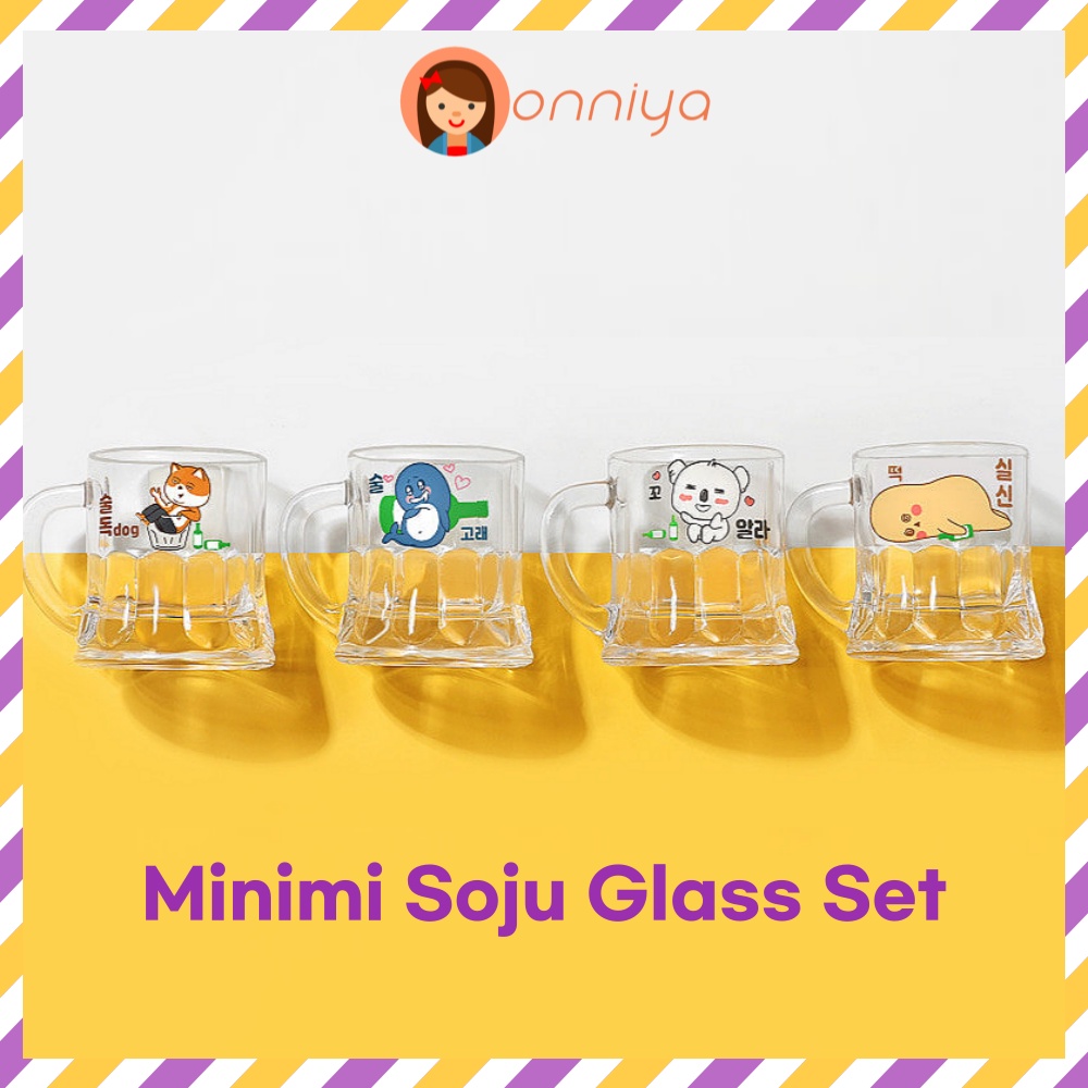 (Cute Glass) Minimi Soju Glass Set (50ml 4ea) | Shopee Philippines