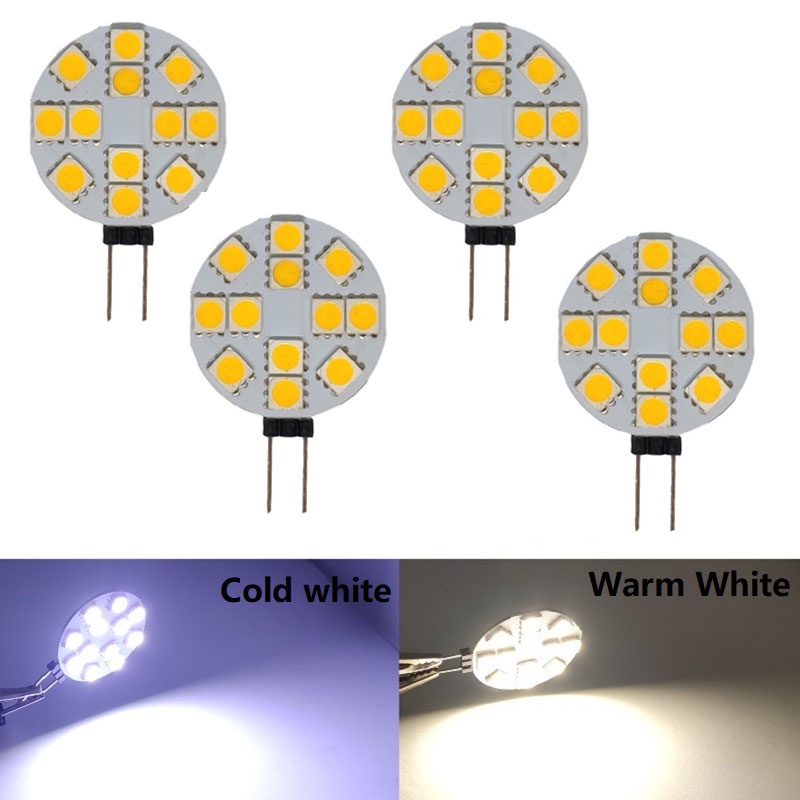 4PCS Dimmable Mini G4 LED COB Lamp DC 12V Candle Lights Replace 30W 40W ...