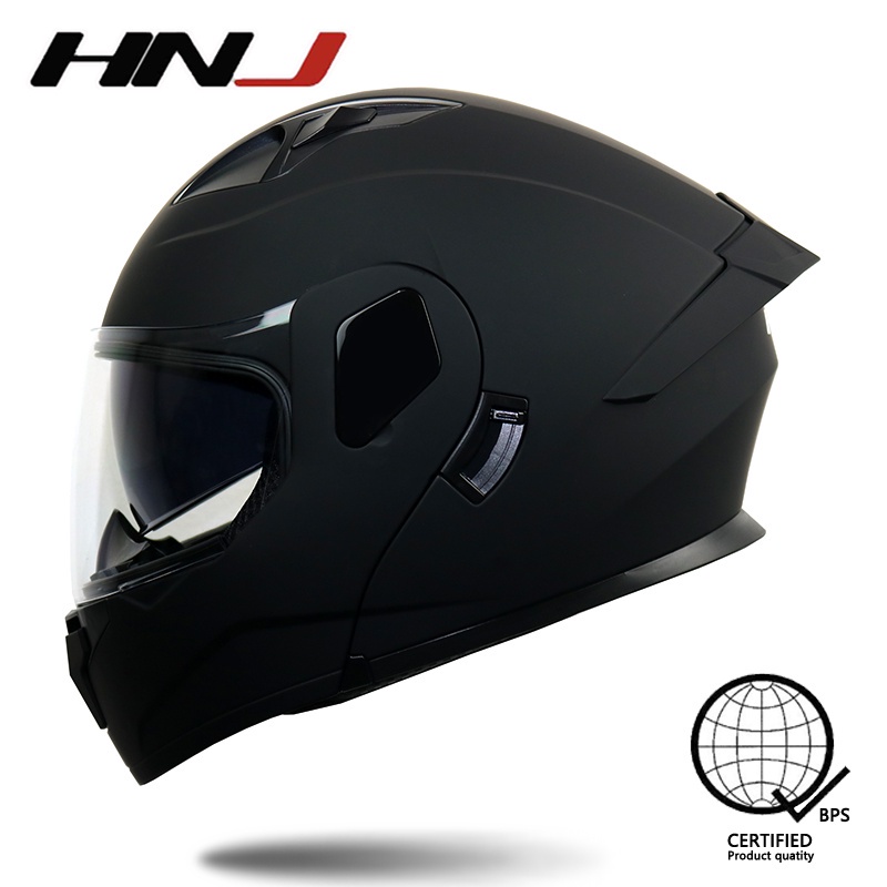 HNJ 937 Plain Modular Helmet Full Face Or Half Unisex Motorcycle ...
