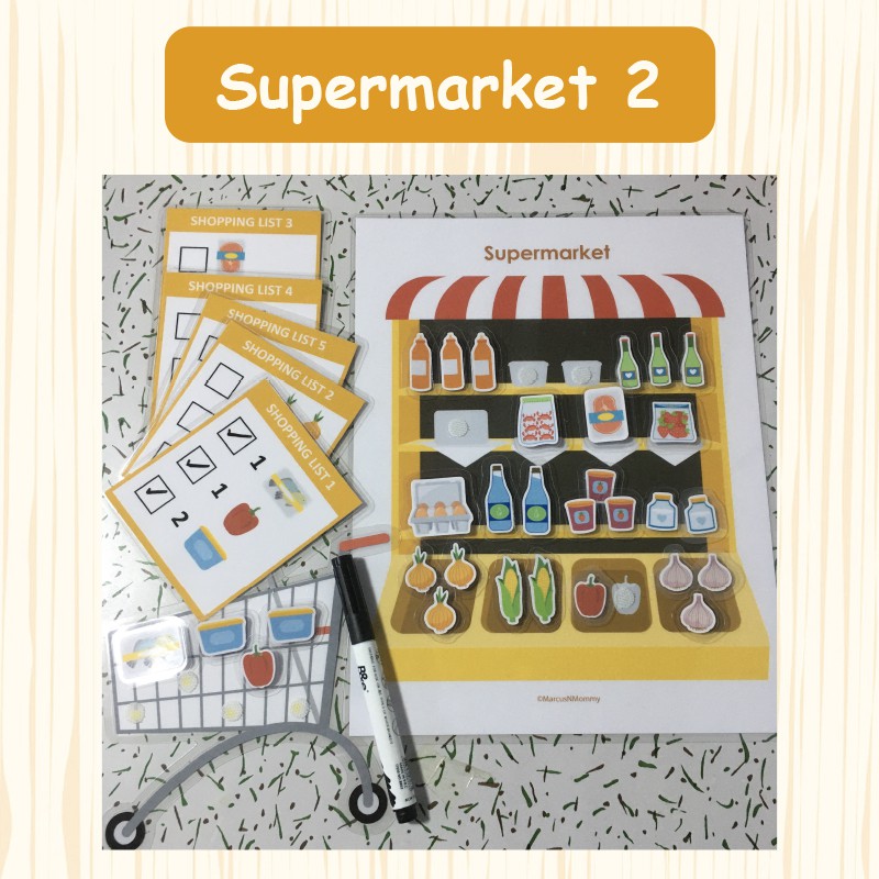 Supermarket | Grocery | Waffle Shop Pretend play| Shopping Activity ...