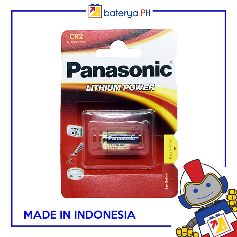 Panasonic CR2 3V 850mAh Photolithium Battery CR 2, CR17355, DL CR2, KCR2 | Shopee Philippines