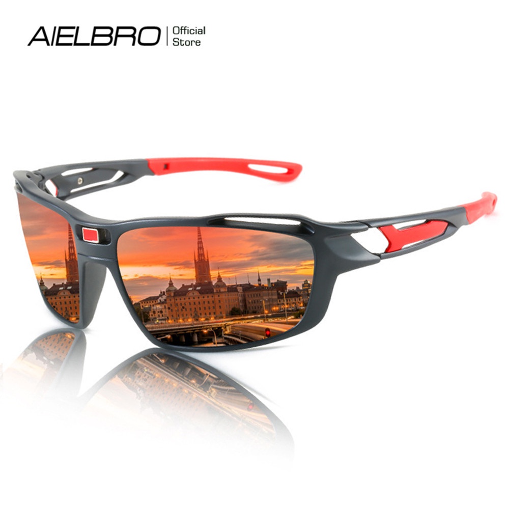 Aielbro Uv400 Polarized Bike Shade Tr90 Cycling Sunglasses Windproof ...