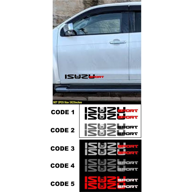 Isuzu Car Sticker for doors dmax/crosswind/mux Mu-x 2pcs Set | Shopee ...