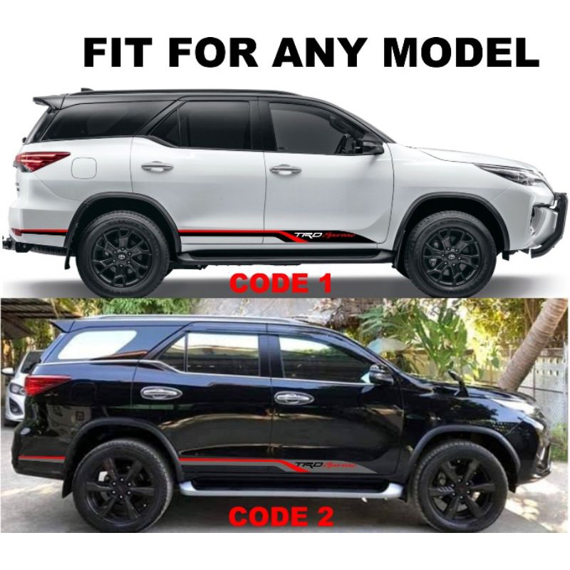 TRD Sportivo Sticker Design for Toyota Fortuner 2pcs for any model ...