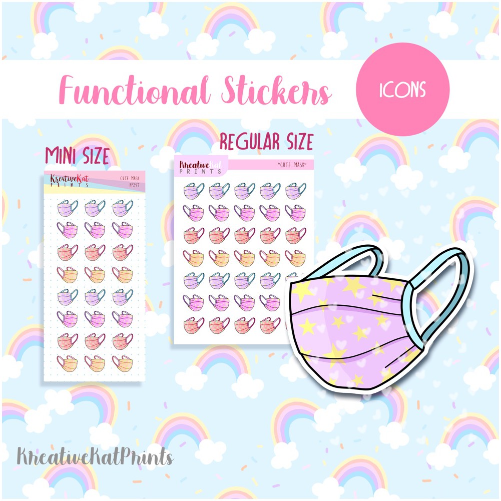 Planner Stickers - CUTE MASK Sticker | Shopee Philippines