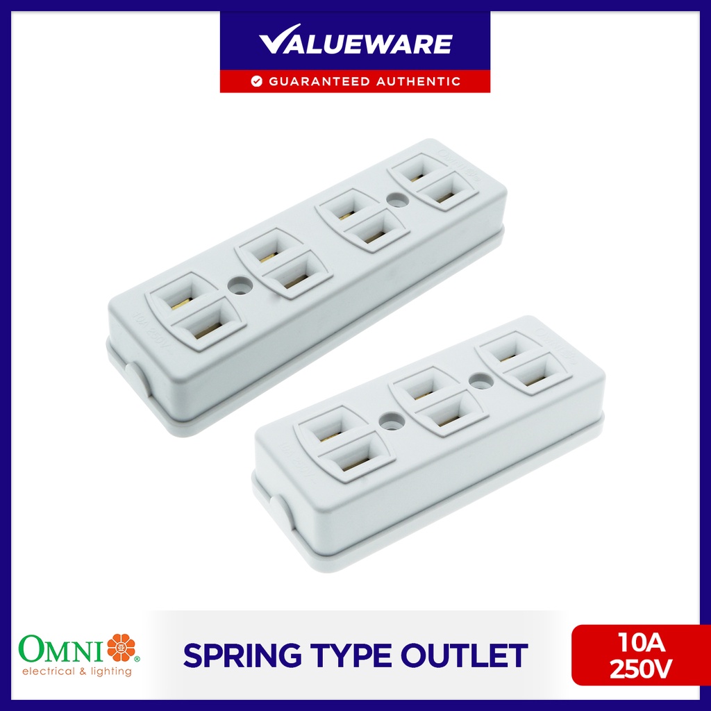 OMNI Spring Type Outlet 10A 250V | STO-004 • STO-003 | Shopee Philippines