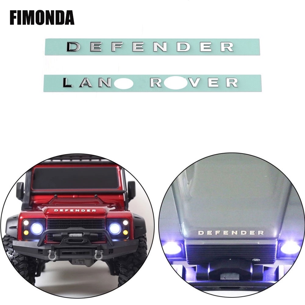 2PCS TRX-4 RC Car 3D Sticker LAND ROVER / DEFENDER Logo Sticker Label ...