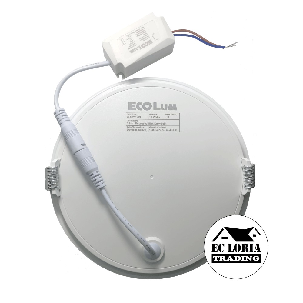 Ecolum Recessed Slim LED Downlight 12W | Shopee Philippines