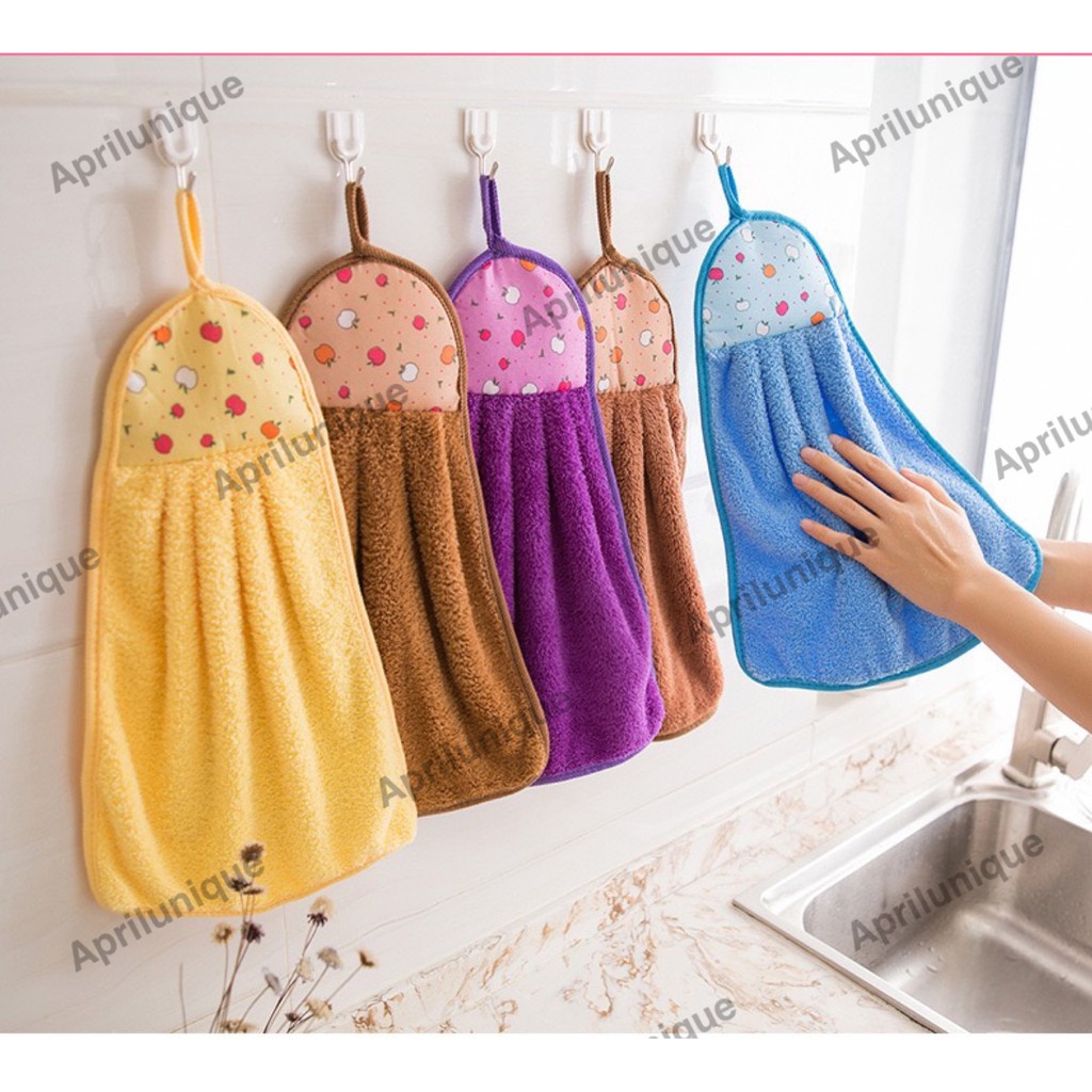 Dish Bathroom Drying Towel Washcloth Refrigerator Hanging Kitchen Soft ...