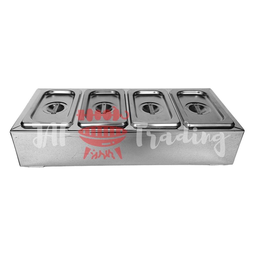 SMALL Stainless 4 hole Sauce Food pan container gastronorm | Shopee ...