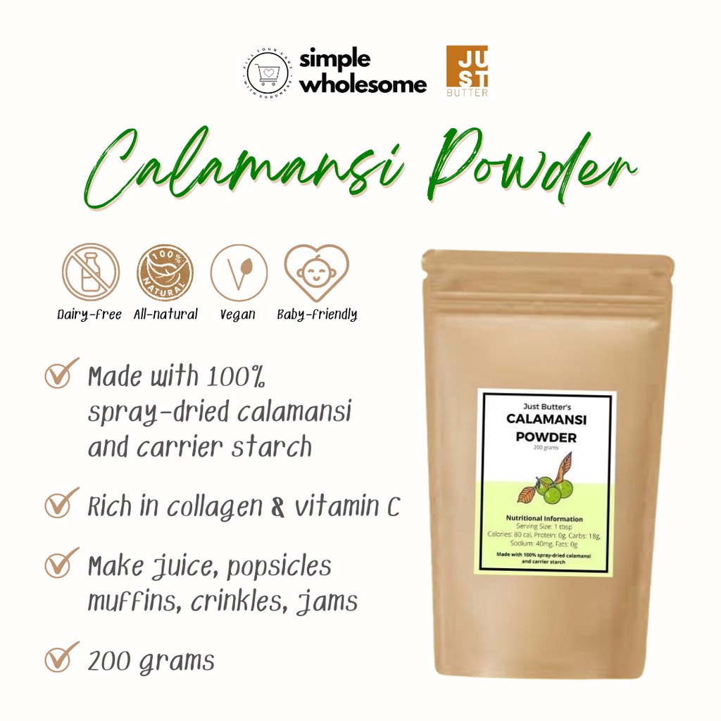Simple Wholesome - Calamansi Powder by Just Butter Ph (200g) | Shopee ...