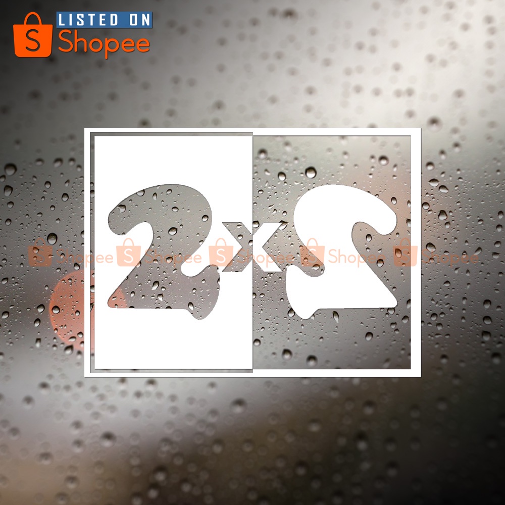 Stickers | 2x 2x2 | Decals | Vinyl Weather Proof | 4x4 | 3 inches ...