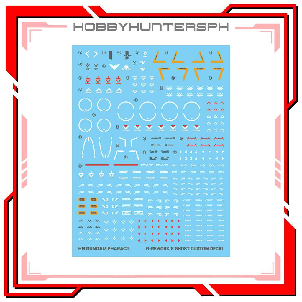 G-Rework HG Pharact Waterslide Decals | Shopee Philippines
