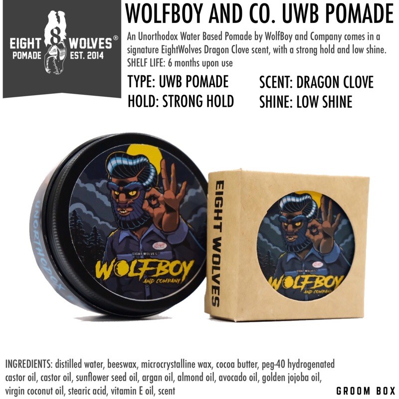 [Eight Wolves] WolfBoy and Co. Unorthodox Water Based Pomade [GROOM BOX ...