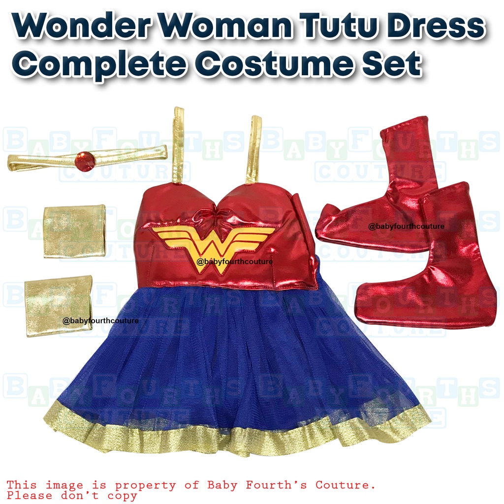 BFCM Complete Wonder Woman Tutu Dress Cosplay Costume Set | Shopee Philippines