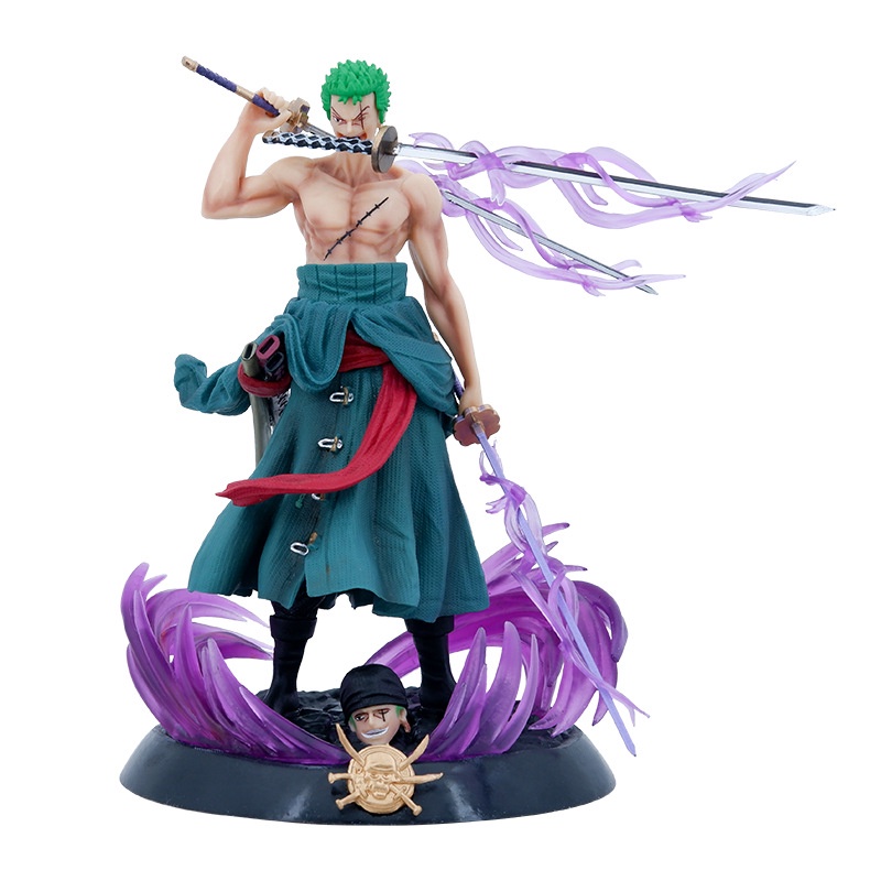 (21cm) Large And Sharp Zoro One Piece Model - Figure One Piece | Shopee ...