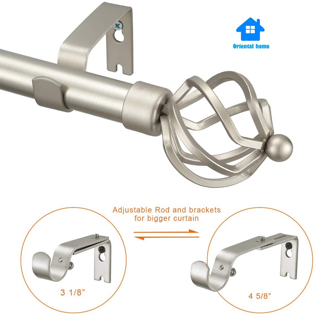Shinning Extendable Modern Curtain Rod (120x210cm./48x84inches ...