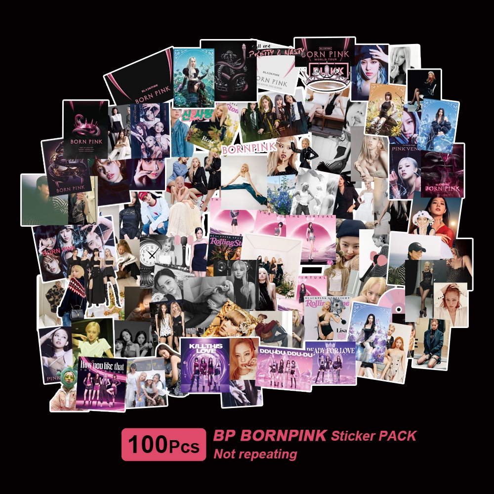 100pcs / Set KPOP blackpink BINK BORNPINK Emoji Cute Stickers Cartoon Q ...