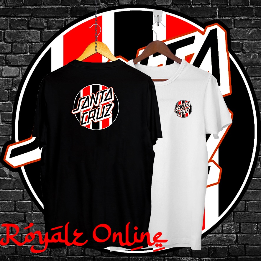 Santa Cruz Racing Stripes Skater Shirt Front And Back Print (Unisex For ...