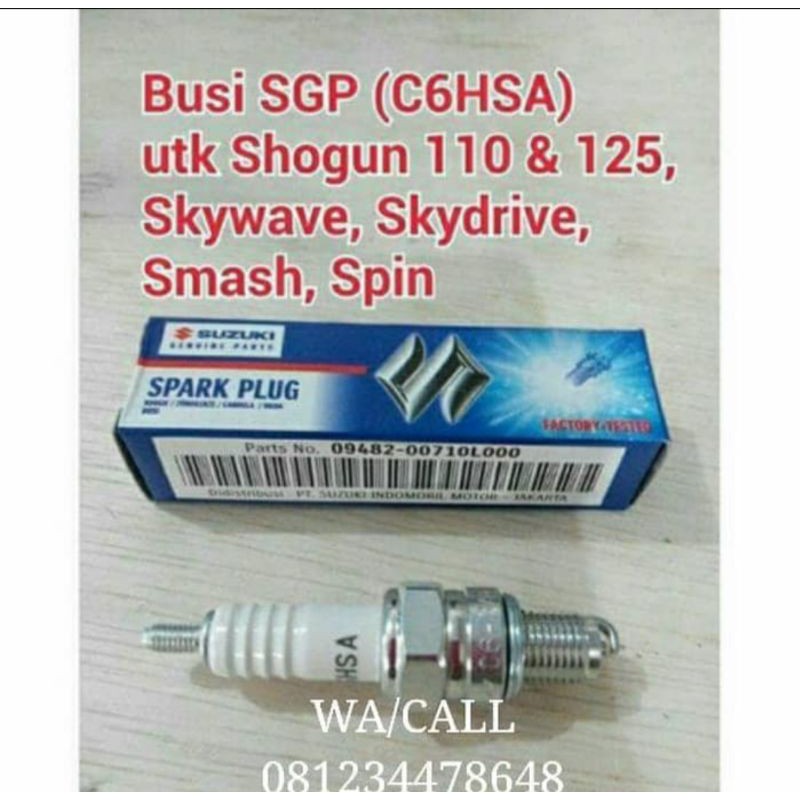 SPARK PLUG SUZUKI SMASH SHOGUN 110 SHOGUN 125 SHOGUN FL125 SHOGUN AXELO ...