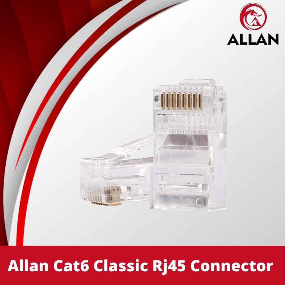 10pcs. Allan Cat5e Internet connector RJ45 Ethernet cable LAN network ...