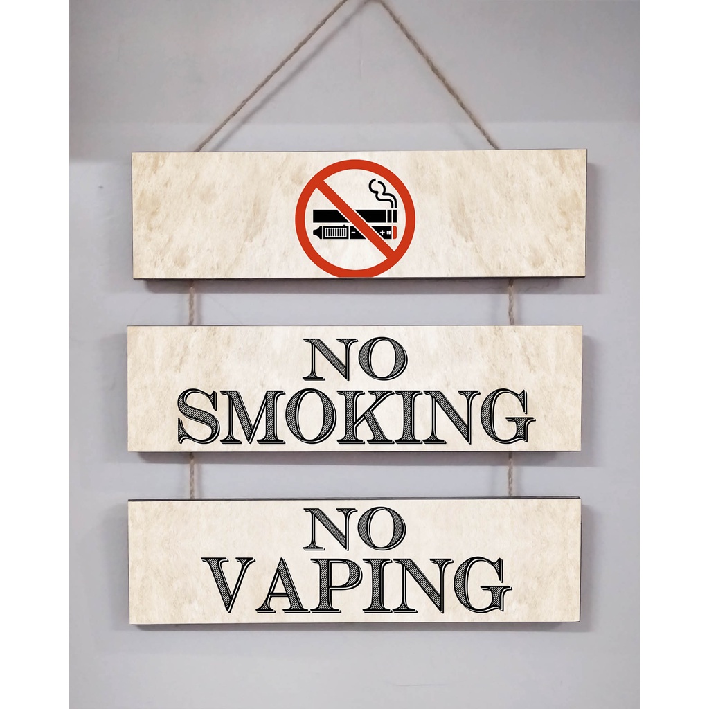 Wall Decor Home Décor No Smoking No Vaping Sign Hanging Wood Sign ...