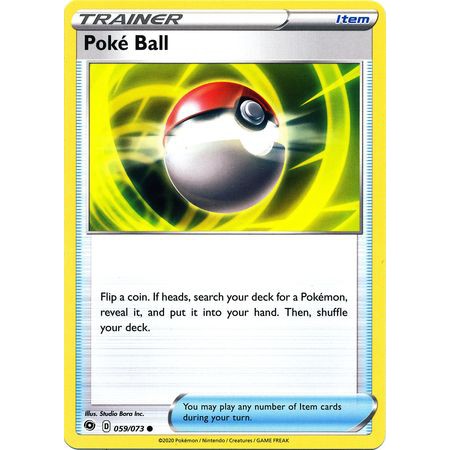 ** Poke Ball / 059/073 / Uncommon / Champion's Path Pokemon Trading Card Game PTCG | Shopee ...
