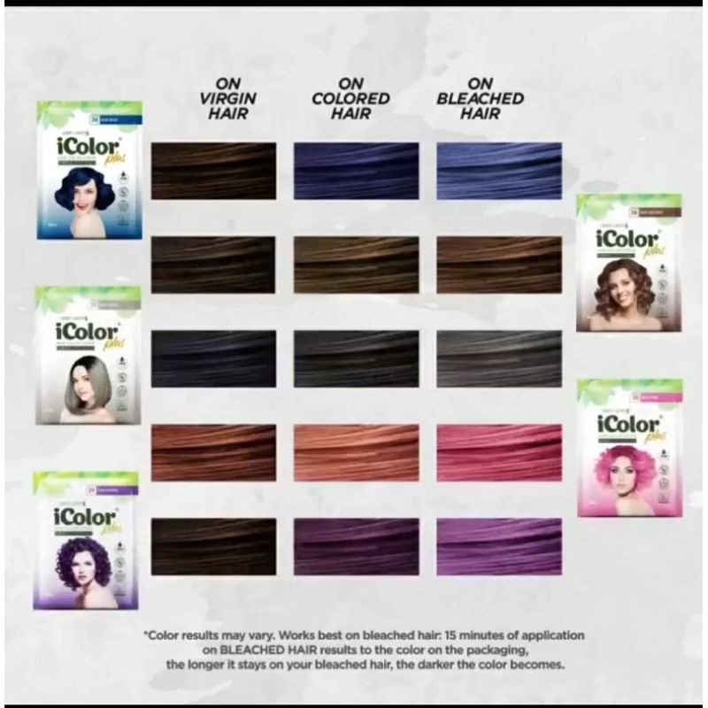 IColor Plus Hair Dye Shampoo Permanent Hair Color | Shopee Philippines