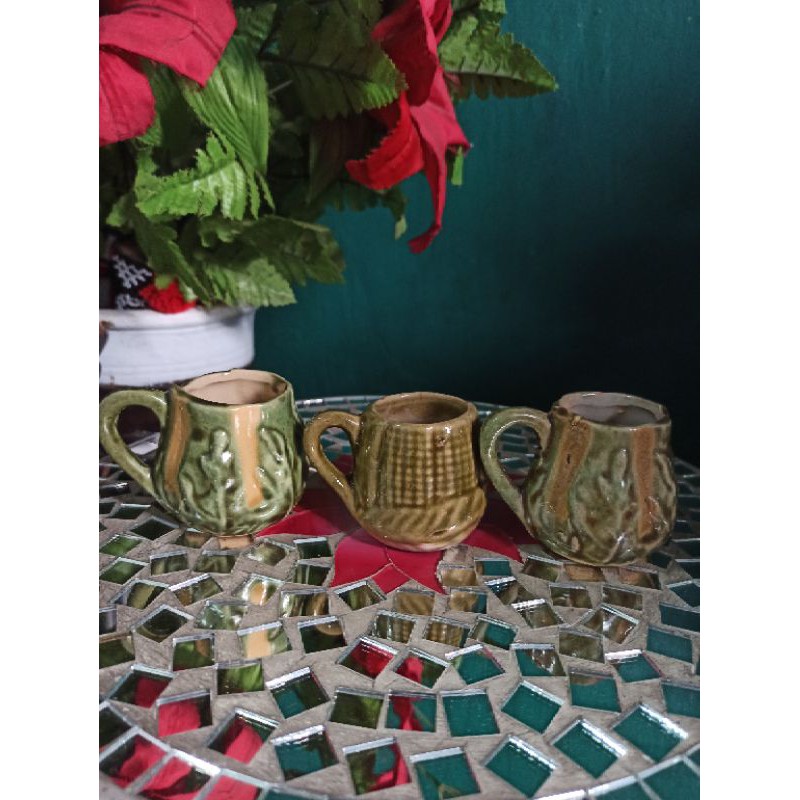 Mini ceramic cup display contains 3 | Shopee Philippines