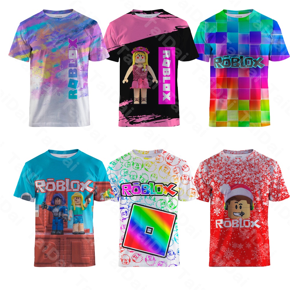 Robloxs Tshirt for Girls Roblox Printing Daily Birthday Party Top Short ...